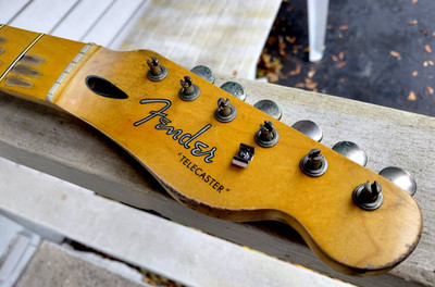 Fender Lic. Relic Tele neck aged Nitro MAPLE TELECASTER Mr G's Custom ...