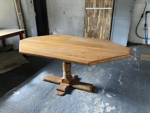 Oak table - solid oak octagonal table | eBay UK