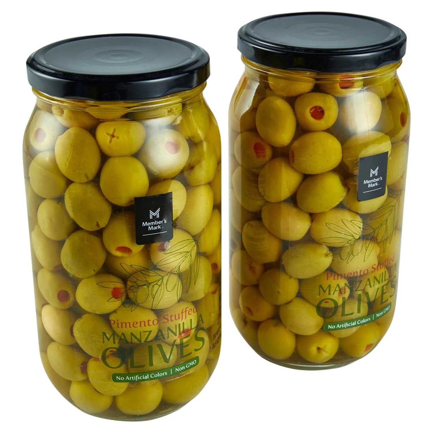 Member's Mark Pimento Stuffed Manzanilla Olives, 21 Ounce (Pack of 2 ...