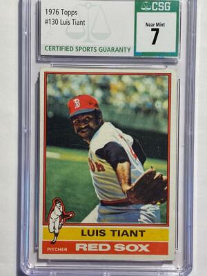 1976 TOPPS LUIS TIANT #130 CSG 7 NEAR MINT BOSTON RED SOX | eBay