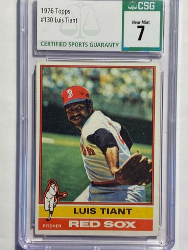 1976 TOPPS LUIS TIANT #130 CSG 7 NEAR MINT BOSTON RED SOX | eBay