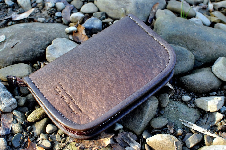 Personalized Leather Fly Fishing Wallet ,Fishing Gift Hand Made ...