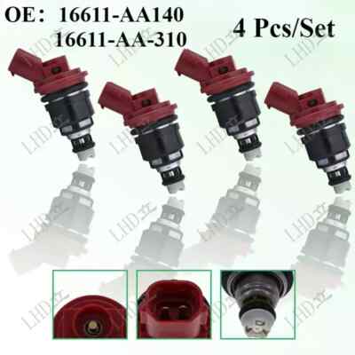 4 Pcs New Fuel Injectors 16611-AA140 Fits For Subaru Legacy 2.2/2.5L ...