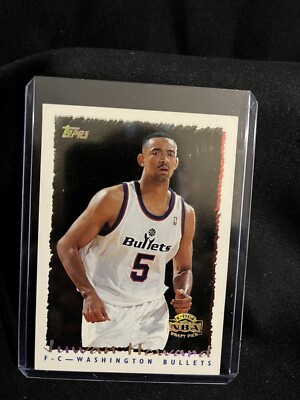 1994-95 Juwan Howard #393 Topps NBA Washington Bullets RC Card NM Fab ...