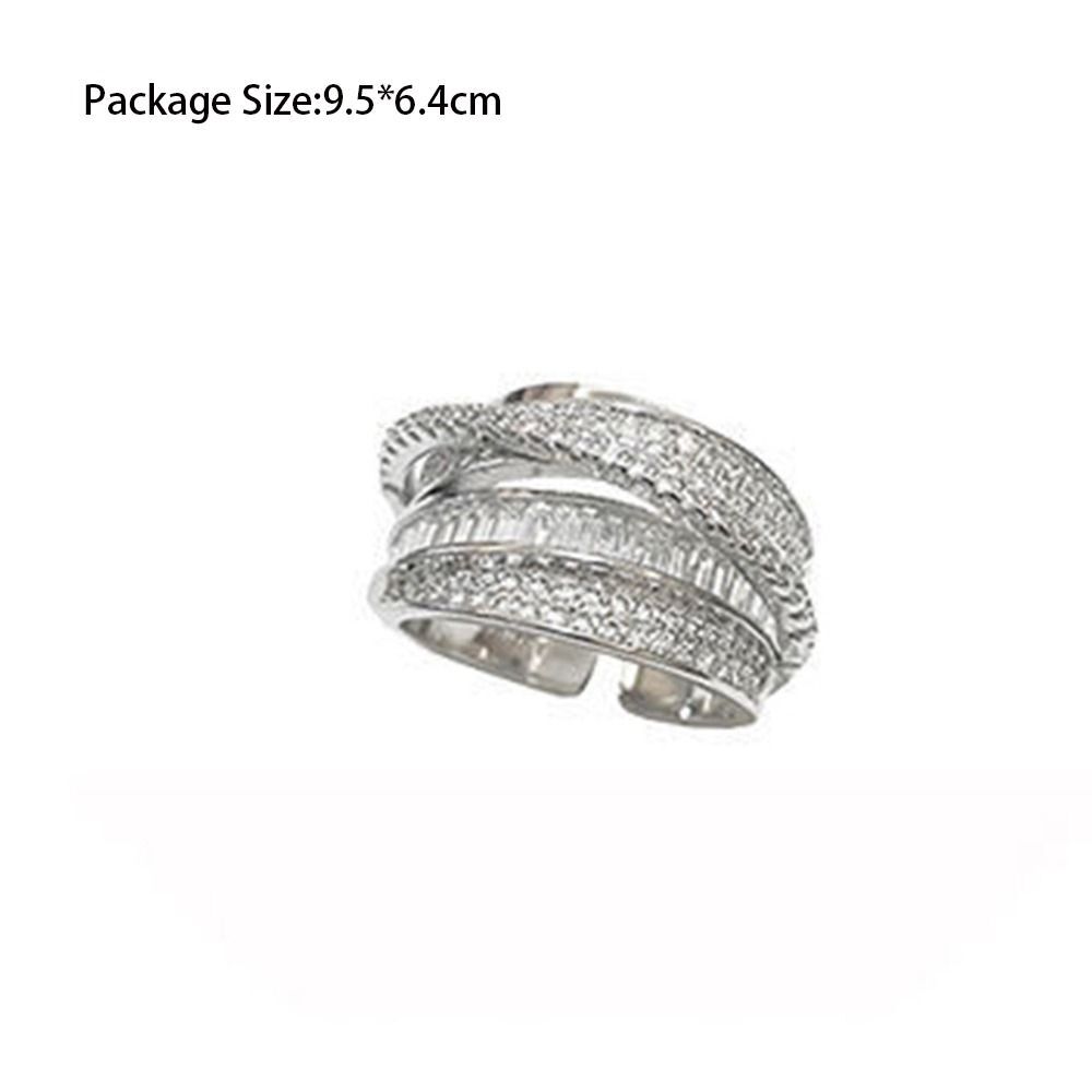 Silver Color Rhinestone Ring Multi-layer Winding Rings Wedding | eBay