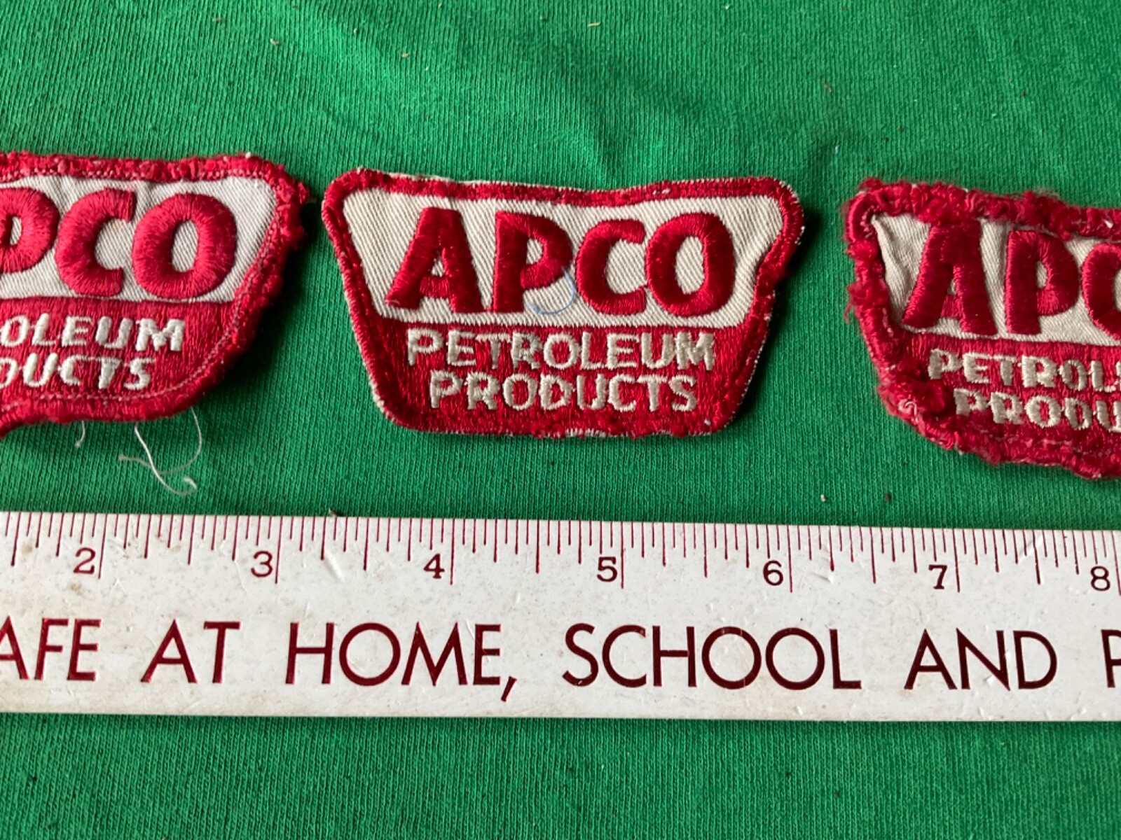 Vintage Lot Of 3 Patches APCO Petroleum Products Gas & Oil Sew On Cap ...