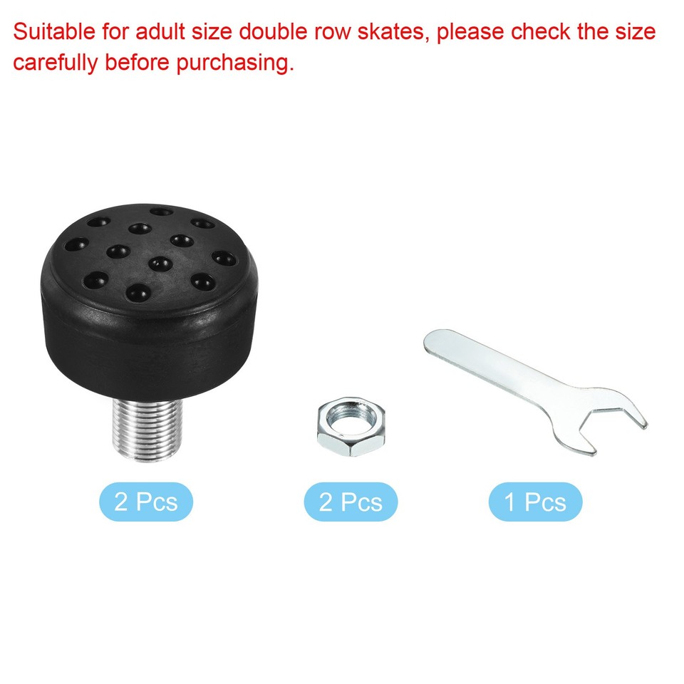 Roller Skate Toe Stops with Bolts Rubber Brake Stoppers Block with ...