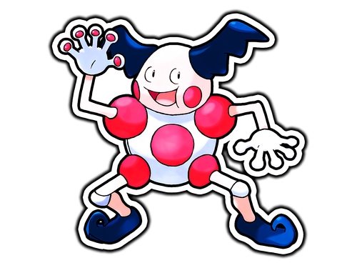 Mr. Mime Waterproof Vinyl Sticker Decal Die-Cut | eBay