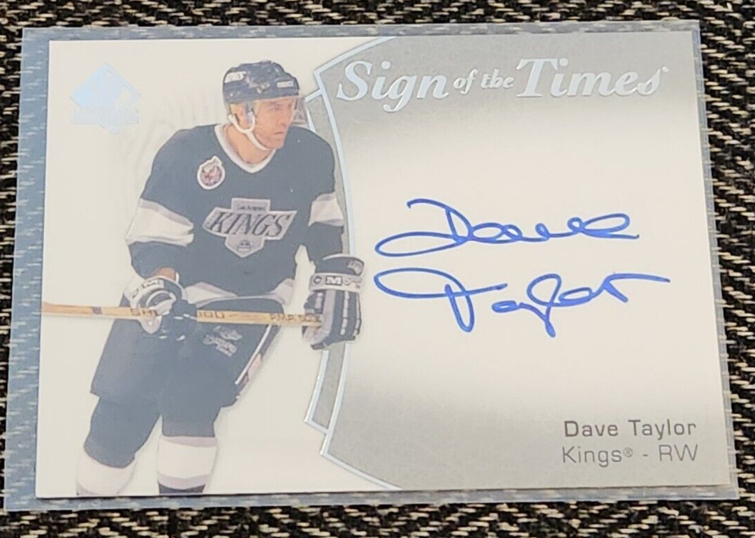 DAVE TAYLOR - 2021-22 SP AUTHENTIC - SIGN OF THE TIMES - AUTO - KINGS ...