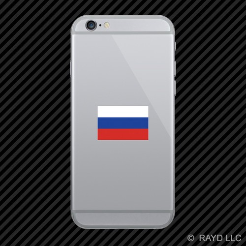 Russian Federation Flag Cell Phone Sticker Mobile Die Cut Russia | eBay