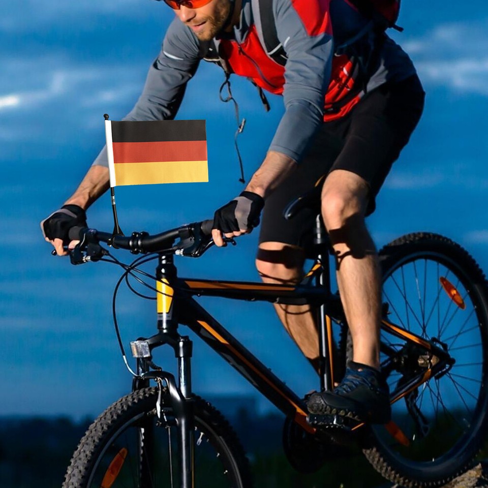Cycling Handlebar Germany Flag Banner Polyester Stylish Bicycle Banner ...
