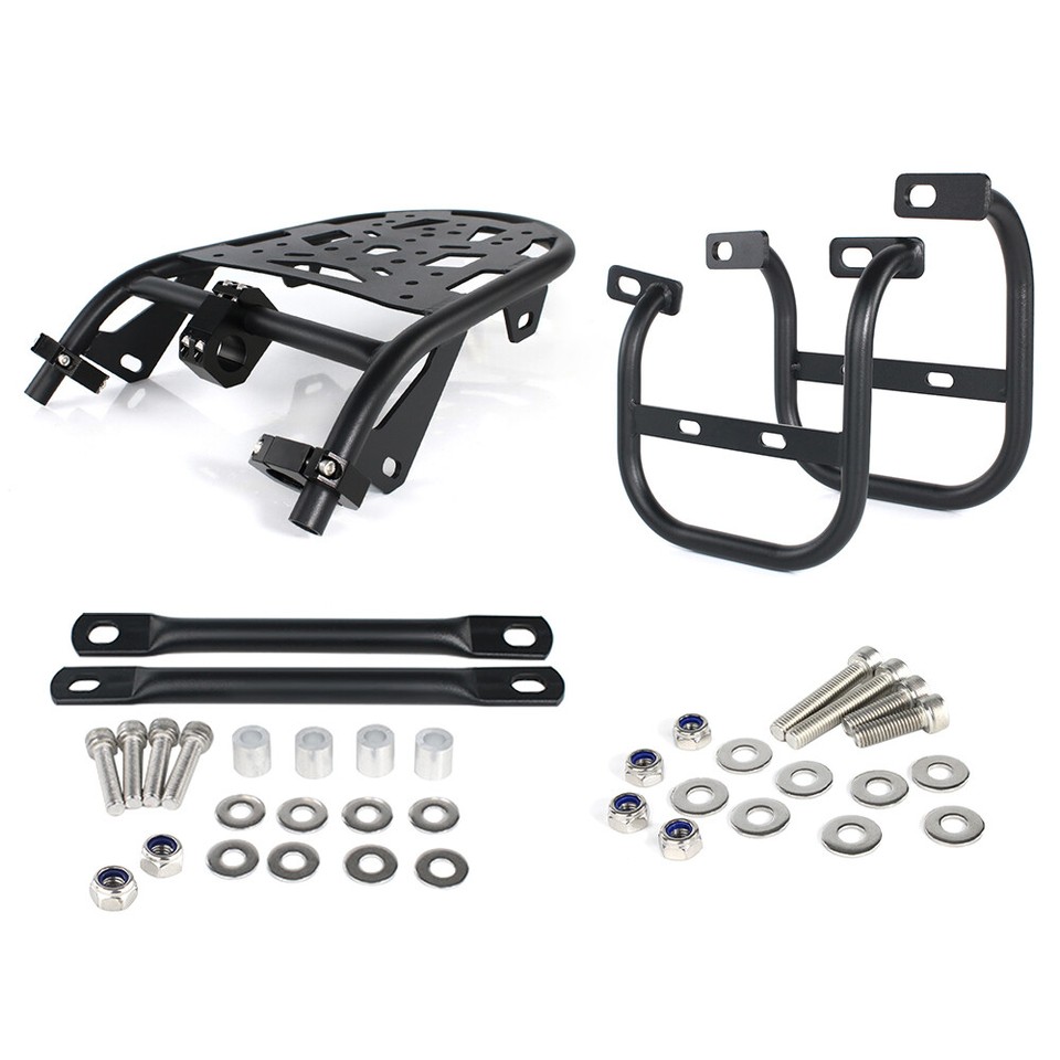 Rear Rack & Saddlebag Rack Set Mount Fit For Honda Ruckus 50/Zoomer ...