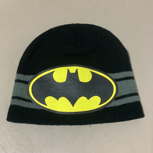 Batman Winter Beanie Black Hat Large Logo DC Comics Retro Style | eBay