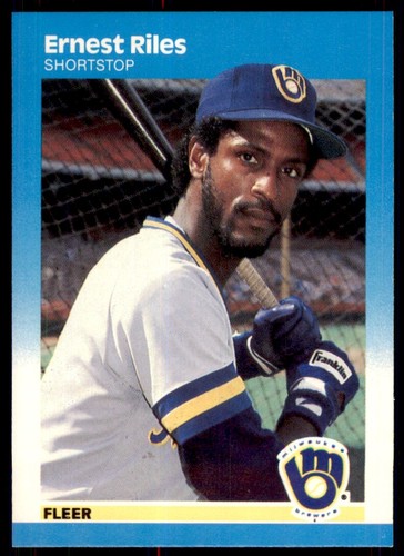 1987 Fleer Ernest Riles . Milwaukee Brewers #355 | eBay