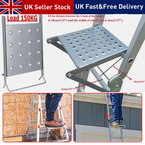 UK Folding Step Platform Ladder Work Ladder Work Step Heavy Duty ...