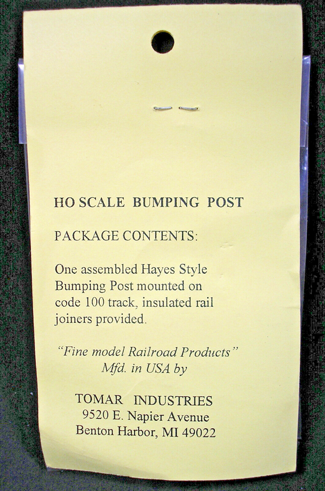 HO Scale Tomar Industries Kit H-808 Code 100 Bumping Post - NIP | eBay
