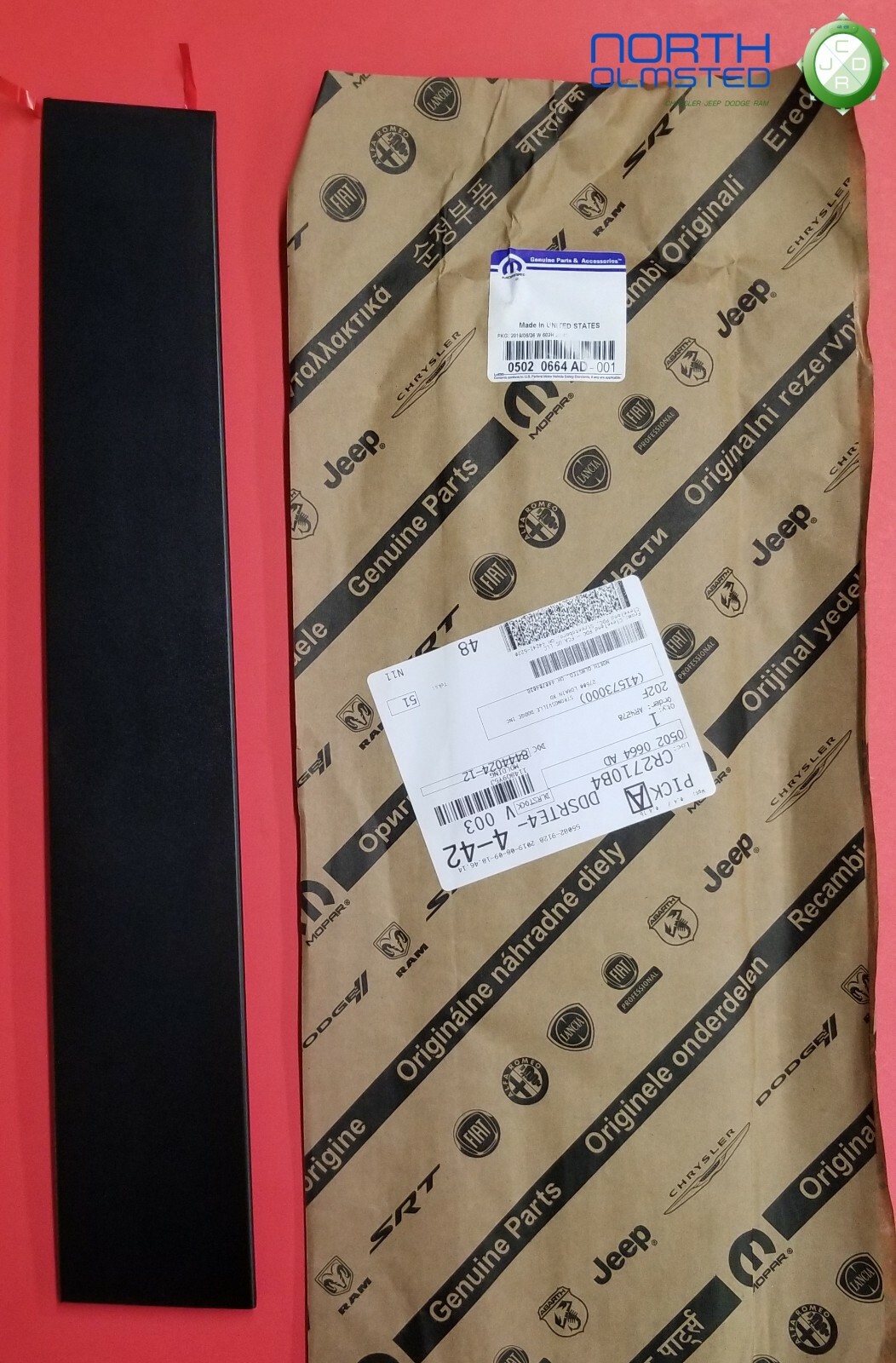 Genuine Mopar B Pillar Applique Right 5020664AD for sale online | eBay