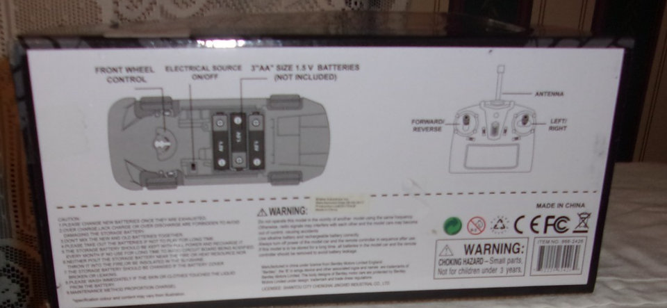 Braha Full Function Remote Control 1:24 Scale - Bentley GT3, RED | eBay