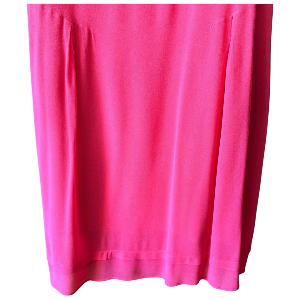 Blue Illusion Dress Womens Size L Watermelon Pink Short Sleeve Knee ...