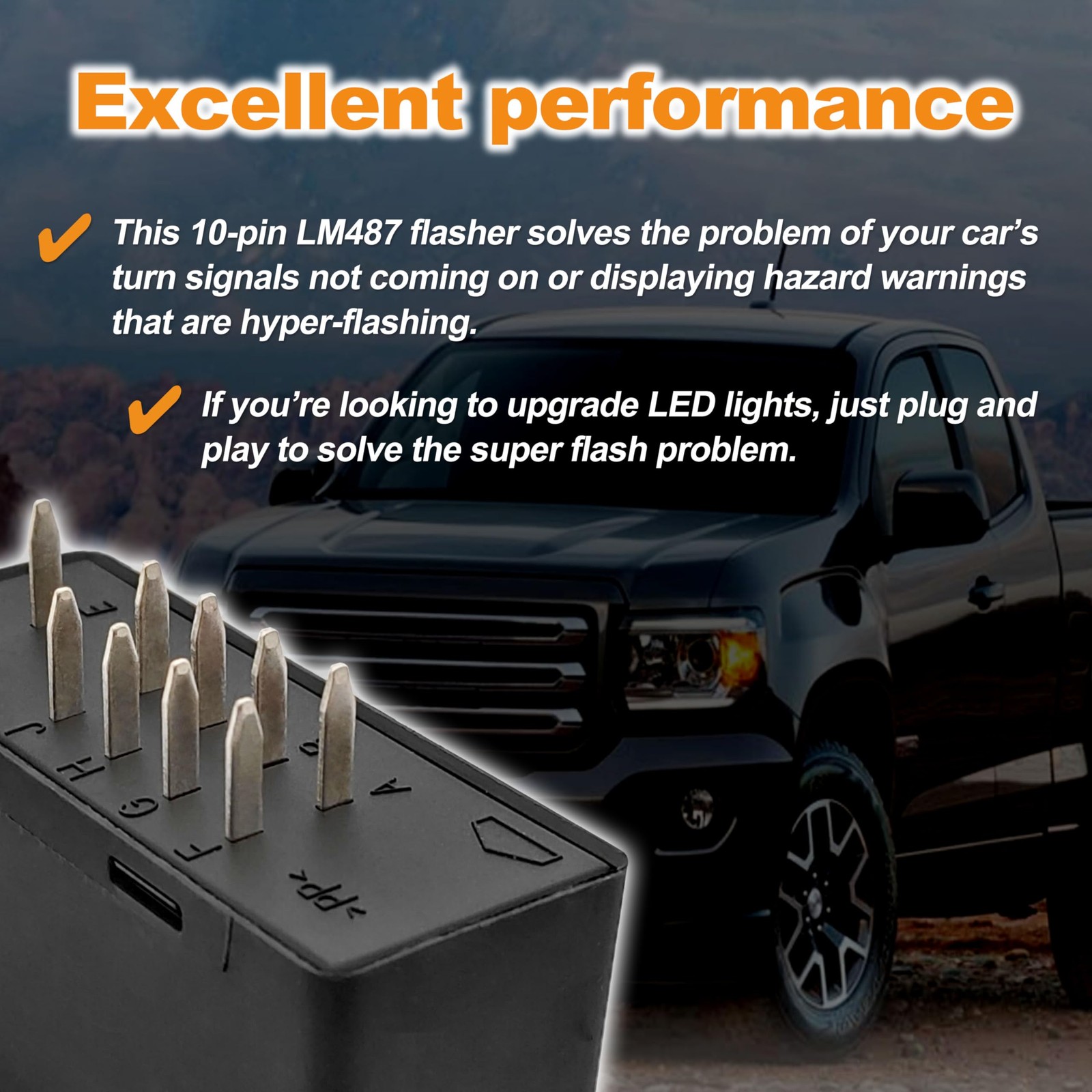 LM487 LED Flasher Relay Turn Signal Control Module Compatible with GMC ...