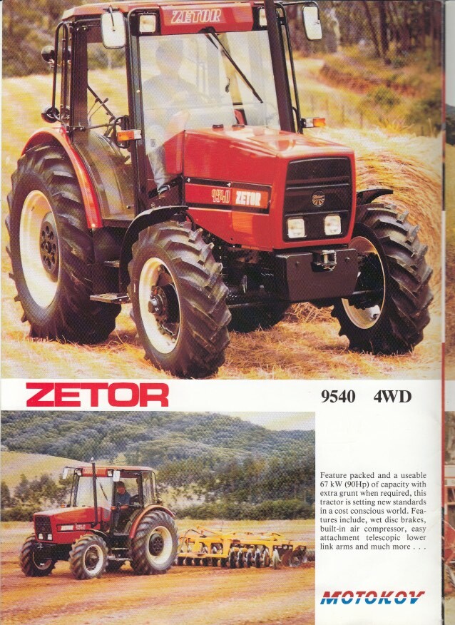 Zetor 9540 Traktorit 1995 Nettikone Zetor 9520/9540 Specs And Data