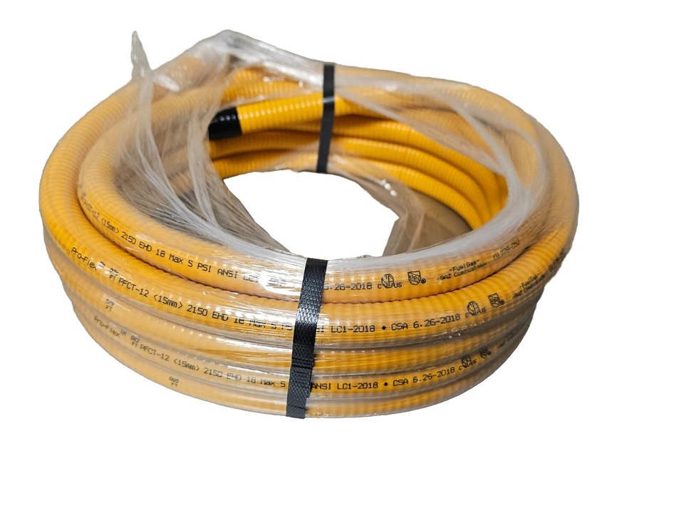 CSST Corrugated Stainless Steel Tubing 25 Ft 1/2" Flexible Natural Gas ...