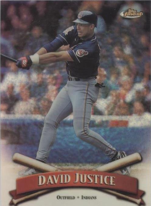 1998 Topps Finest - David Justice #5 No-Protector Refractor for sale ...