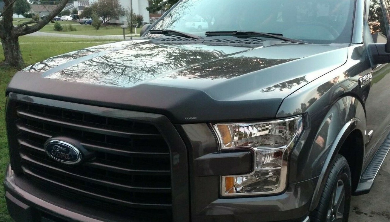 MATTE BLACK Bug Shield (2015-2020 FORD F-150) Hood Bug Deflector ...