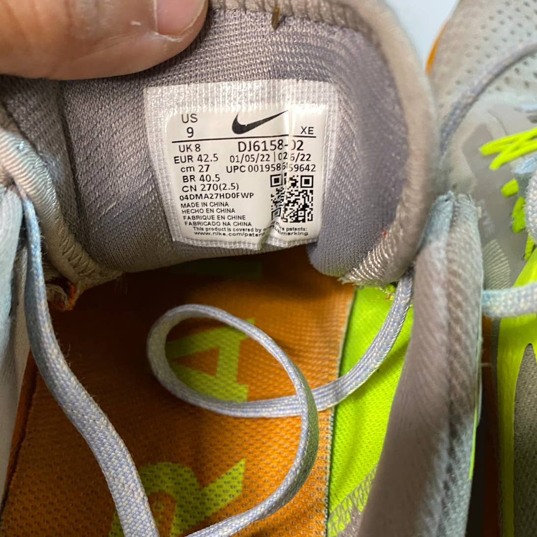 Nike React Pegasus Trail 4 Iron Flywire Running Shoes Men's Size 9 | eBay