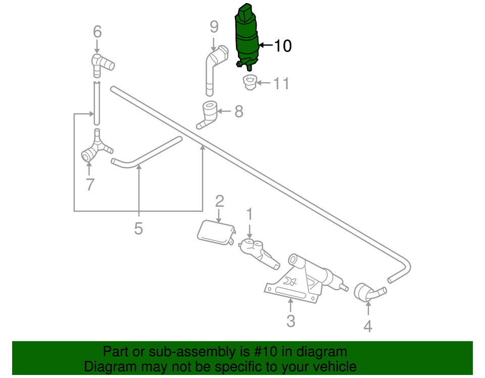 New OEM Genuine Audi VW Windshield Washer Pump 3B7-955-681 3B&955681 | eBay