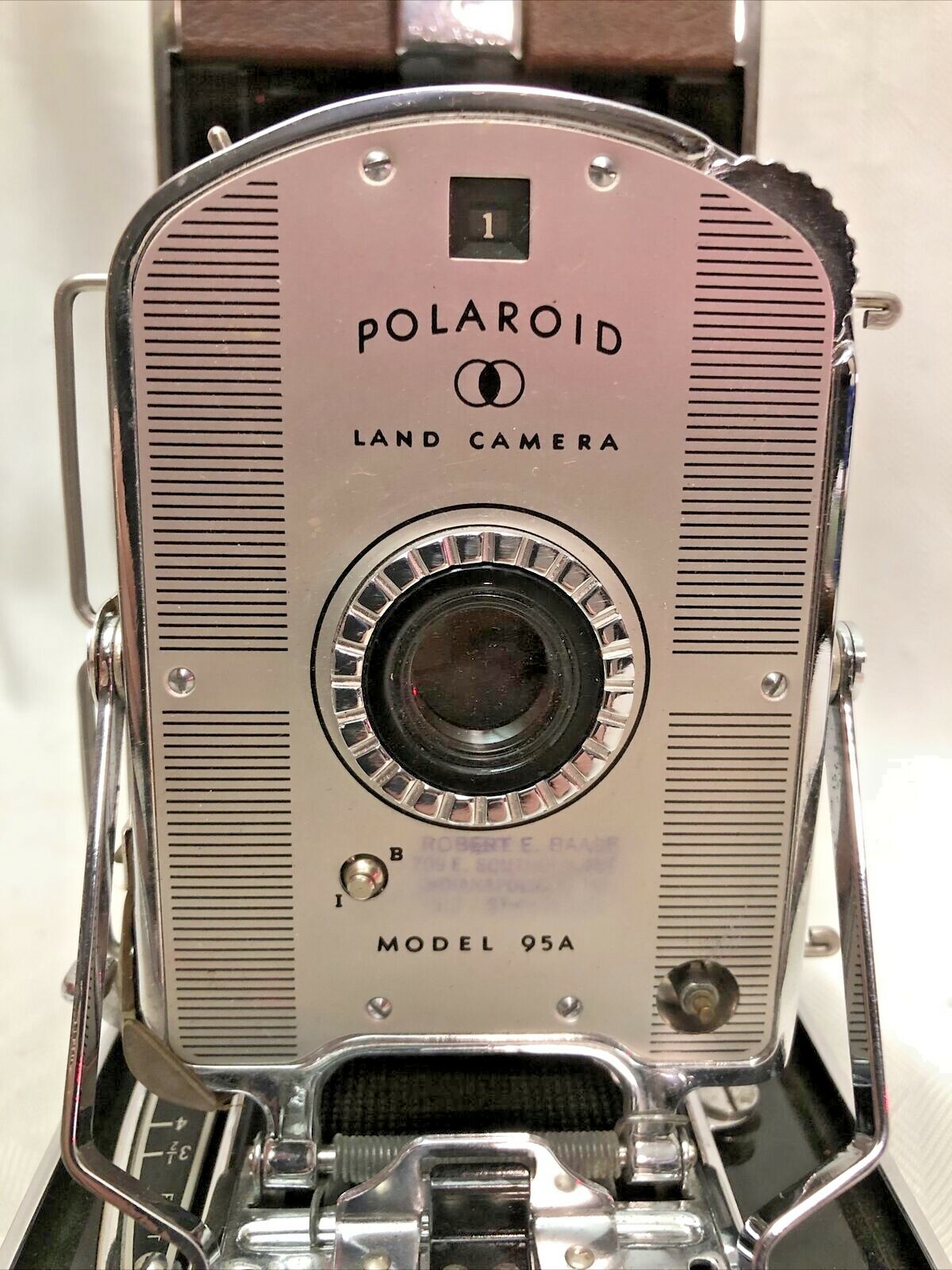 Vintage Polaroid Land Camera Model 95A with Leather Case Accessories | eBay