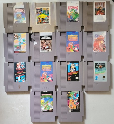 Nintendo NES Lot Of 14 Games Teenage Mutant Ninja Turtles Hogans Alley ...