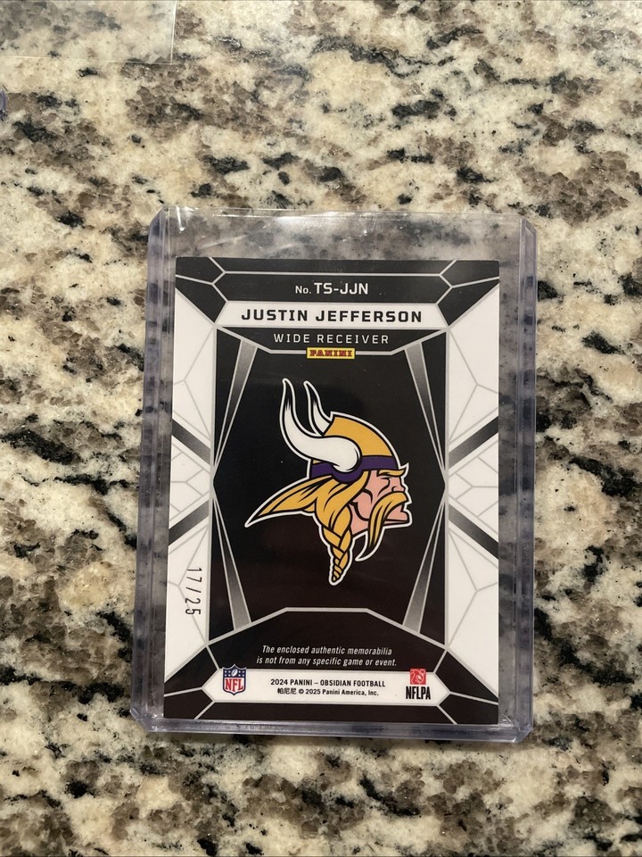 2024 Panini Obsidian - Trifecta Swatches Justin Jefferson #TS-JJN Blue ...