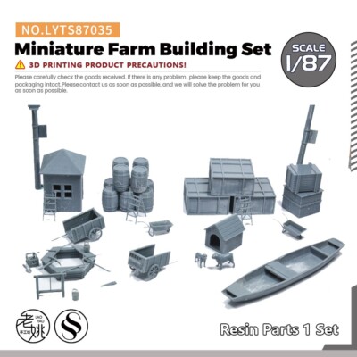 Yao's Studio LYTS87035 1/87 HO Scale Miniature Farm Building Set | eBay