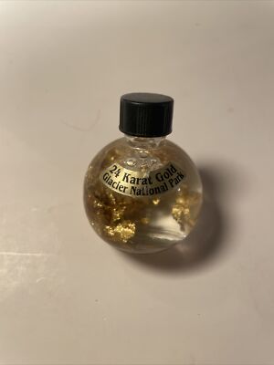 24 Karat Gold Flakes Glacier National Park In Original Glass Bottle ...