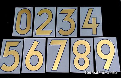 Official Barcelona 2006/07 football Short Numbers 0-9 Player Issue Gold ...
