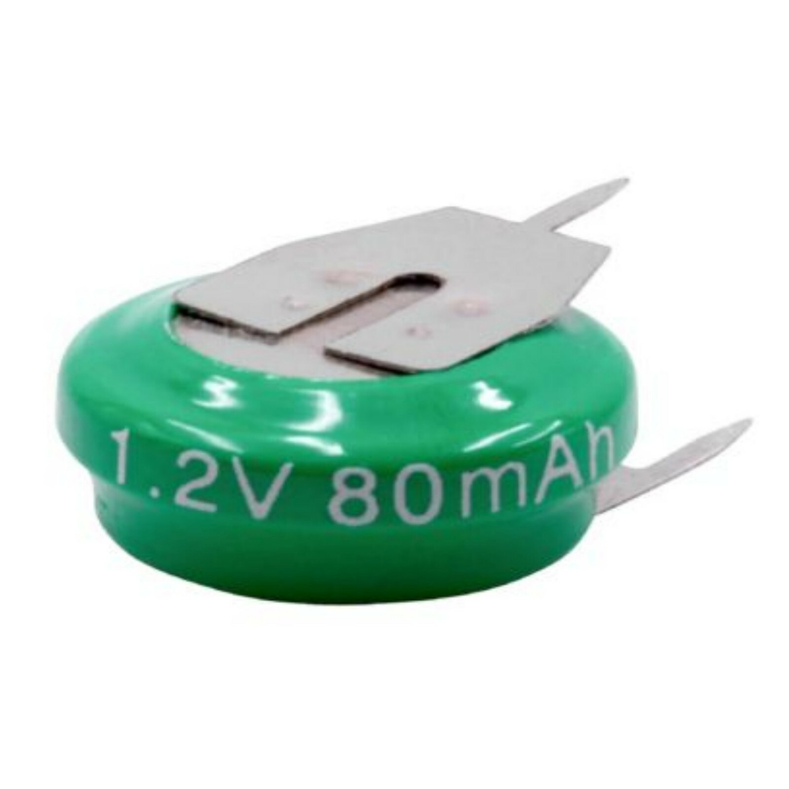 1V80H Rechargeable Button Cell Battery 3 Pins, NI-MH, 1.2V, 80mAh 1 ...