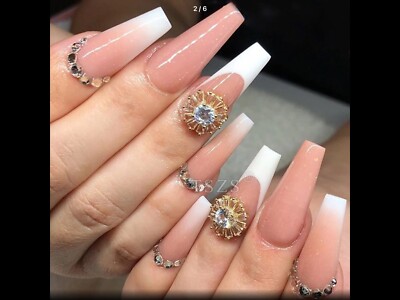 Deep Smile Line C Curve 100'Nail Tips Bargain No Blending Natural 🇬🇧💅💅 ...