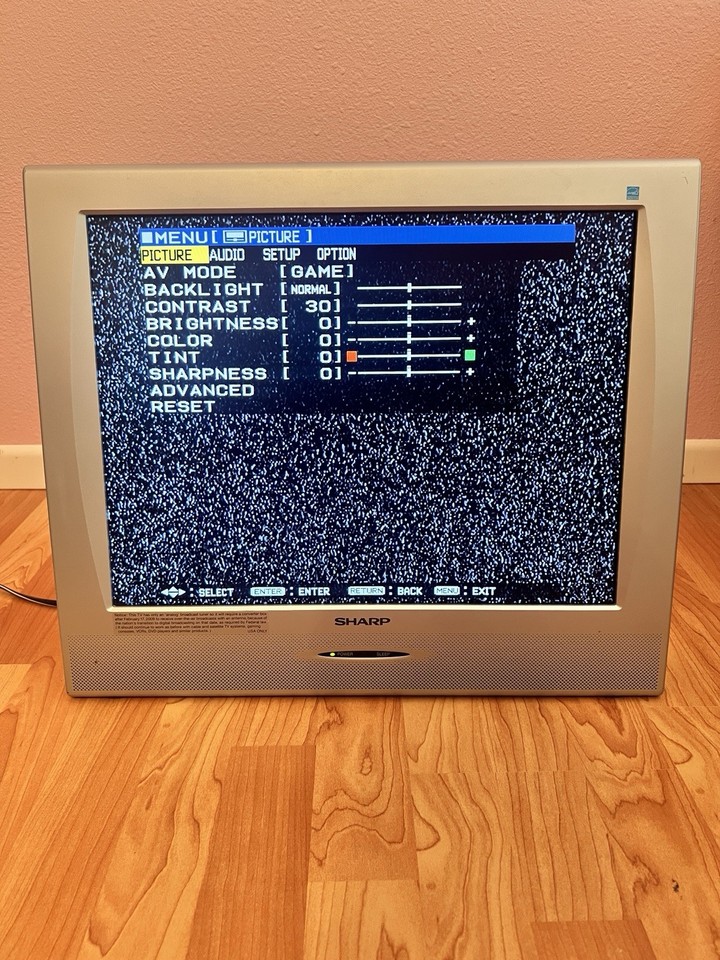 Sharp - Liquid Crystal TV- Retro gaming TV - Vintage Working TV -MODEL ...