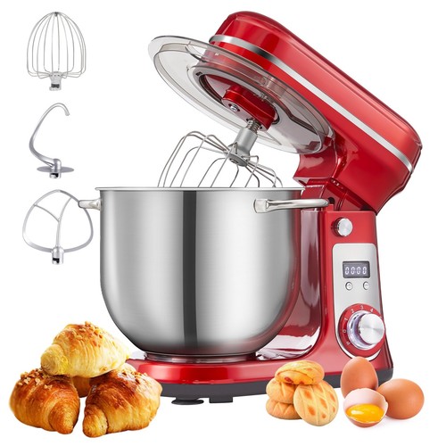 Kitchen Electric Stand Mixer, 6 Speed Tilt Head Food Mixer with 6.5 QT ...