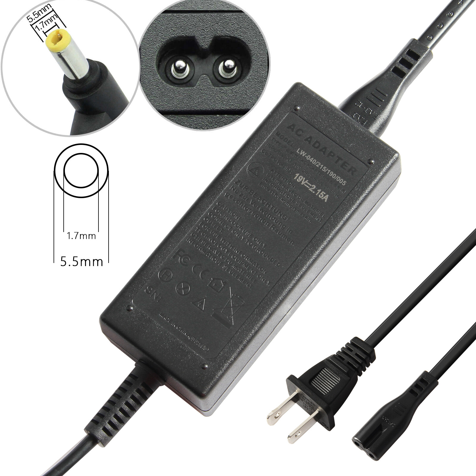 40W AC Power Adapter Charger For Acer Aspire V5-122P-0869 NX.M8WAA.014 ...