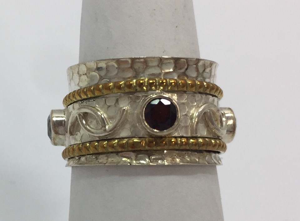 DbM Kensington Spinner Band Ring Size 8 Sterling Silver 925 | eBay