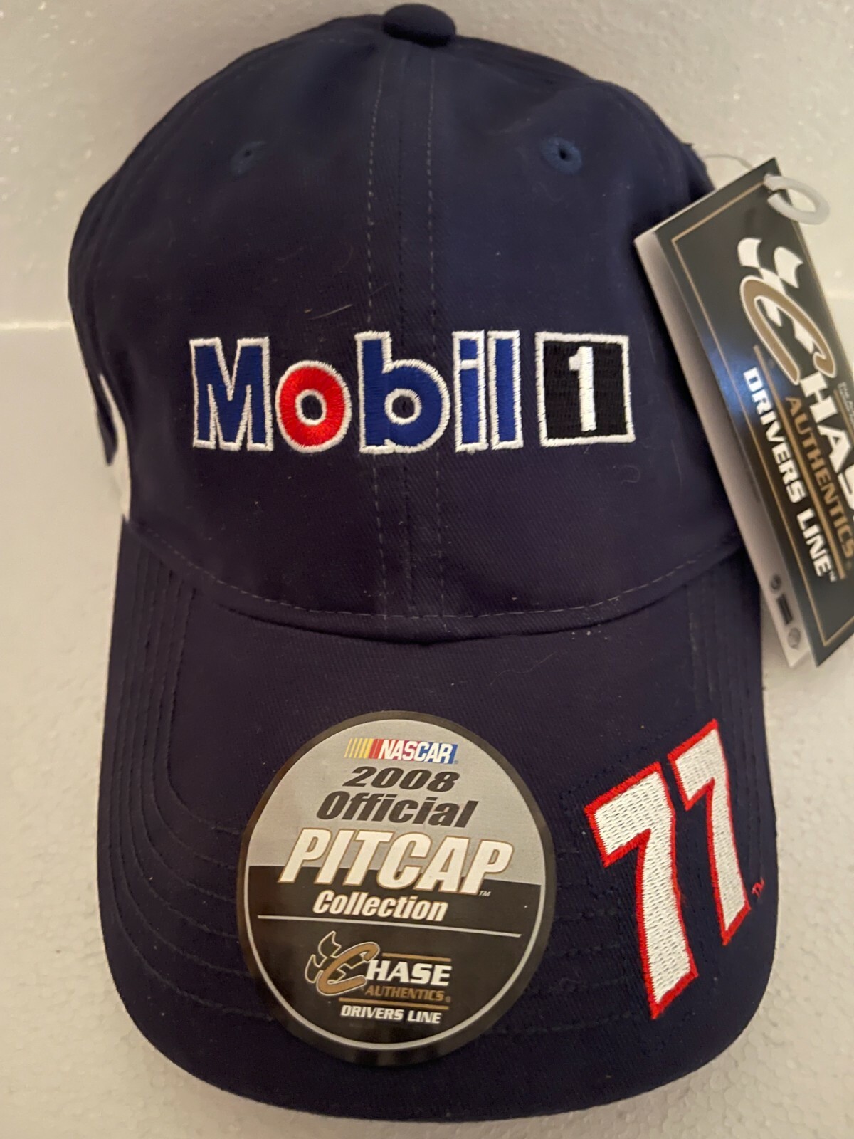 2008 NASCAR MOBIL 1 HAT #77 CHASE AUTHENTICS SAM HORNISH JR. PITCAP NEW ...