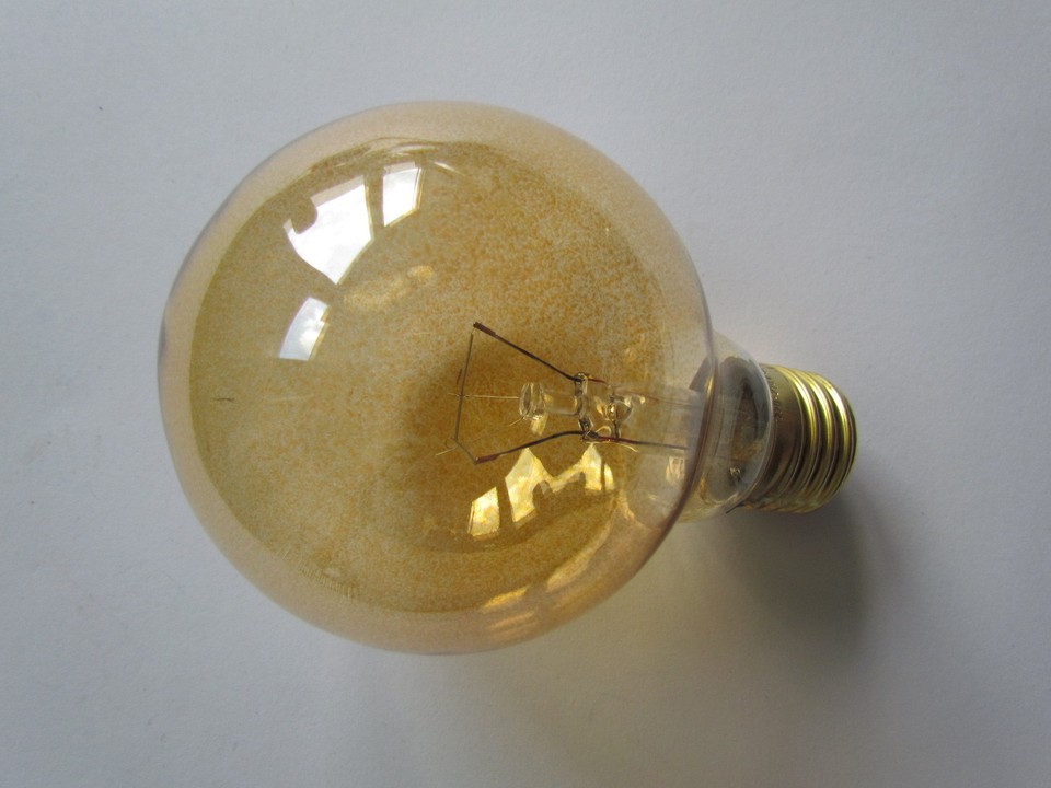 Radium Ambient Lux Globe E27 60W G95 Antique Globe Lamp Gold Lustred ...