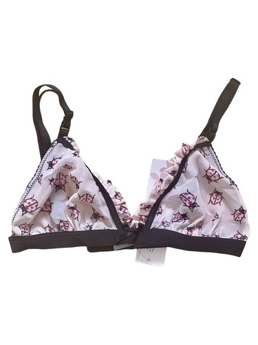 Ladies Knickerbox Love Bug Ladybirds Soft Bra Pink Bralet UK Size 8 new ...