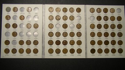 LINCOLN WHEAT PENNY CENT SET LOT 74 COINS 1909 VDB TO 1940 EXCEPTIONAL ...