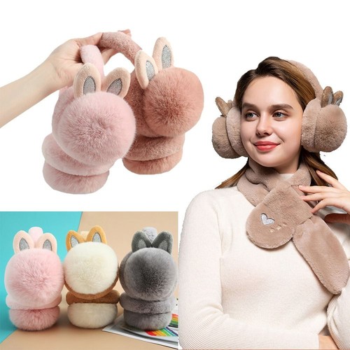 Winter Warm Folding Ear Warmer Rabbit Ear Ear-Muffs Women Men ...