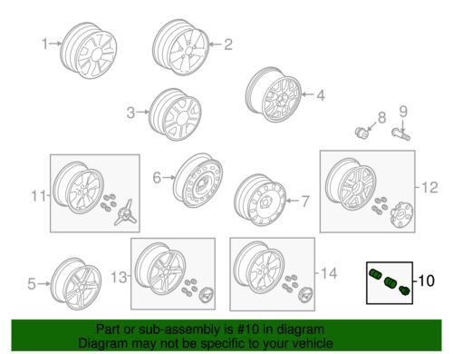 NEW OEM Ford 2001-2014 Mustang Wheel Locks - Chrome - Exposed Lugs F2LY ...