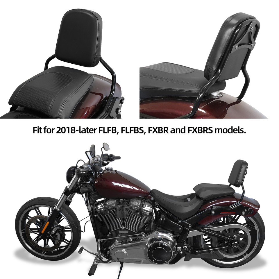 Sissy Bar Passenger Backrest Pad Fit For Harley Fat Boy Breakout FLFB ...