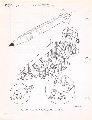 B-58 "Hustler" Free Fall Bomb Pod MB-1C Parts Catalog Flight Manual -CD ...